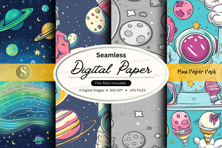 Space themed digital paper pack (6546579)