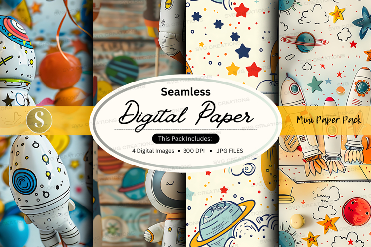 Seamless digital paper mockup pack (6546584)