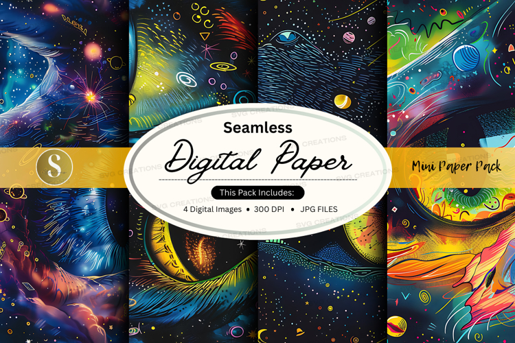 Seamless digital paper pack mockup (6546405)