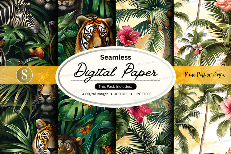 Tropical jungle digital paper pack (6573708)