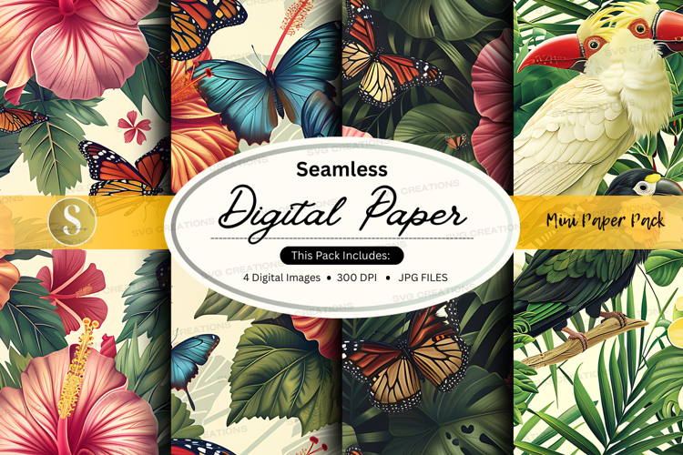 Tropical seamless digital paper pack (6573741)