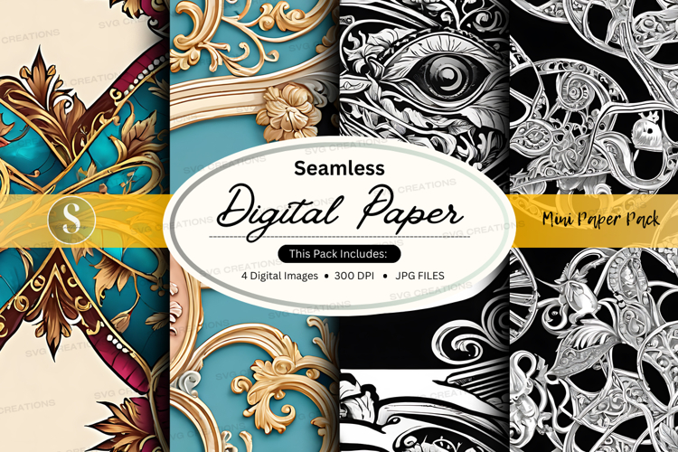 Seamless digital paper mockup pack (6543281)