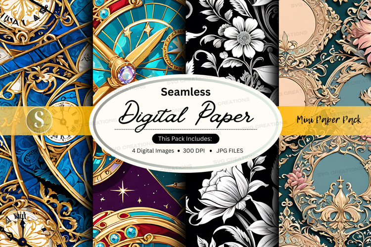 Seamless digital paper mockup pack (6543307)