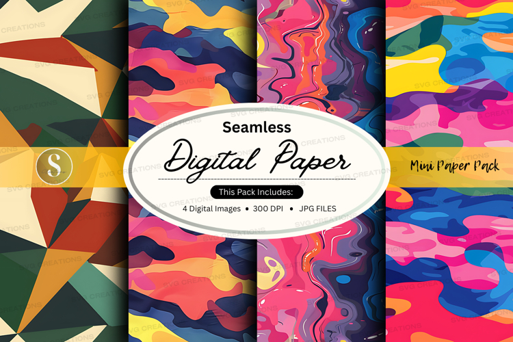 Seamless digital paper pack mockup (6569434)