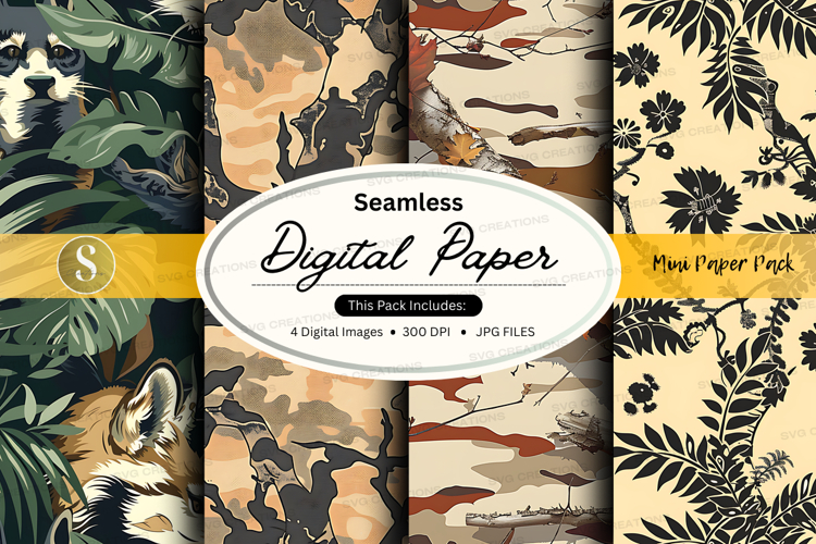 Seamless digital paper mockup pack (6569449)