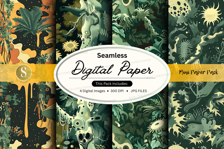 Seamless digital paper mockup - mini paper pack (6569597)
