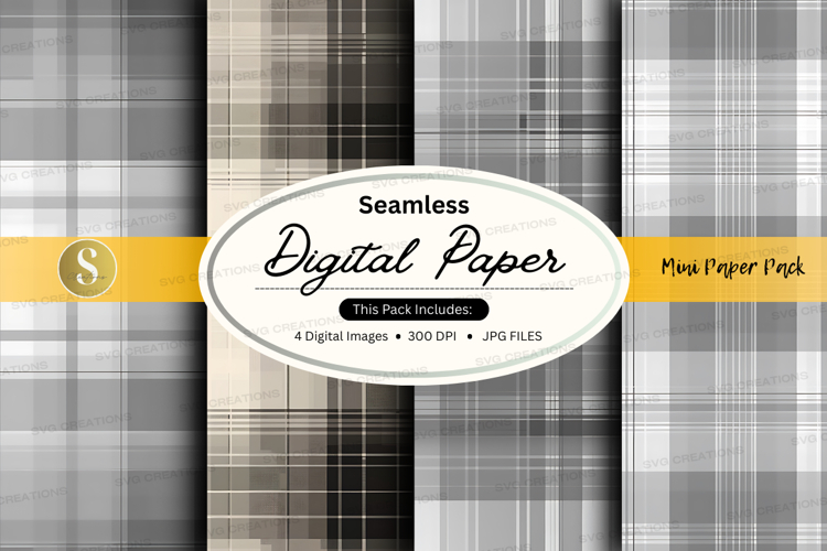 Seamless plaid digital paper pack (6569297)