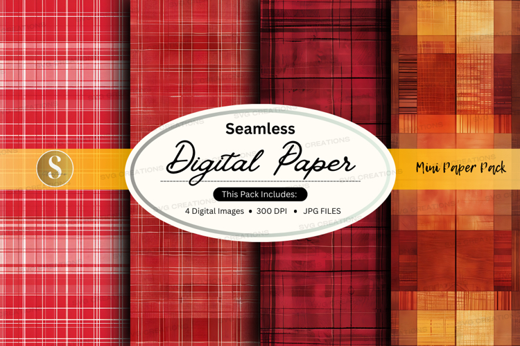 Seamless digital paper pack - plaid pattern (6569353)
