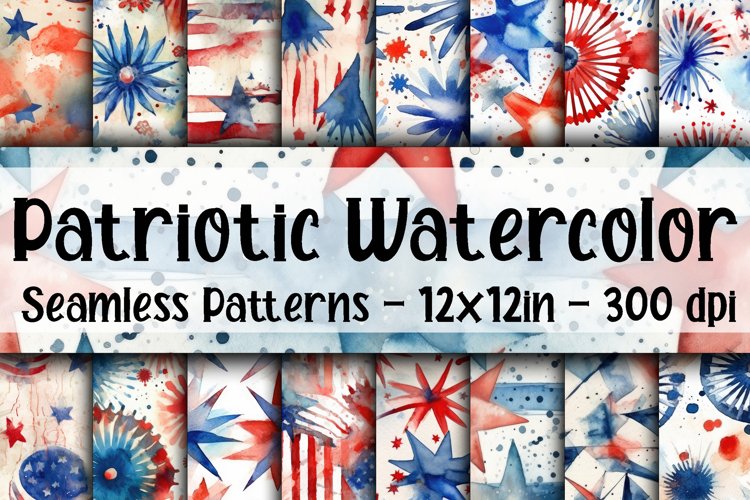 Seamless Patriotic Digital Paper