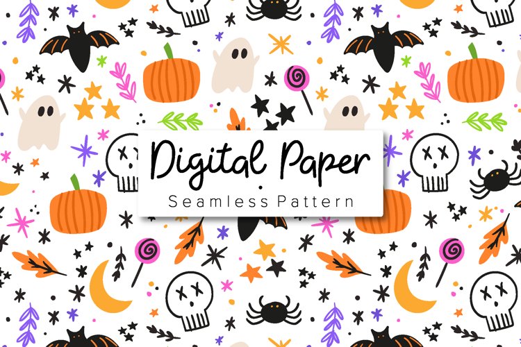 Doodle halloween pattern. Halloween background (1567986) | Patterns ...