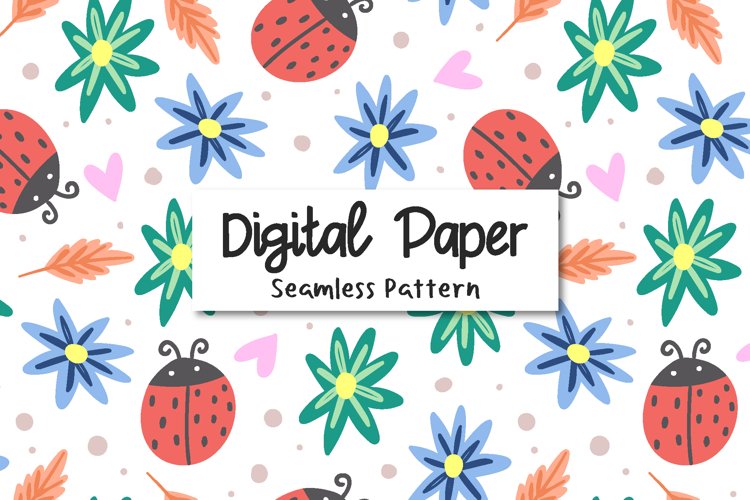 Ladybug seamless pattern. Ladybug pattern. (1662327) | Patterns ...