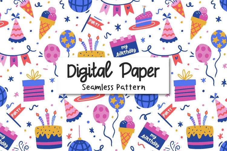 Birthday seamless pattern. Birthday paper (1673465) | Patterns | Design ...
