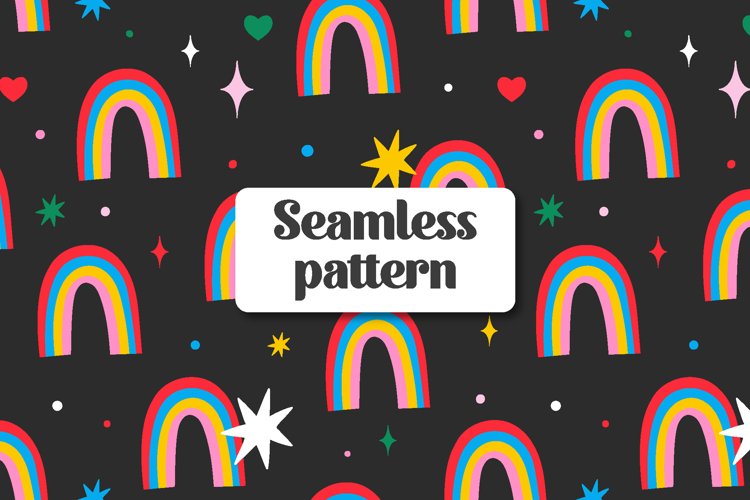 Retro digital paper. Retro pattern. Rainbow pattern.