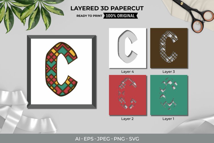 Pattern C Layered Papercut
