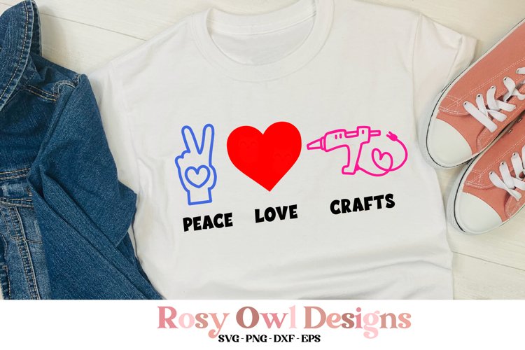 Peace Love & Crafts SVG | Craft Life