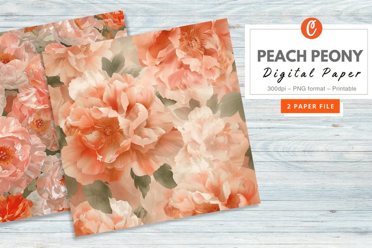 Peach and Pink patterns Digital Paper