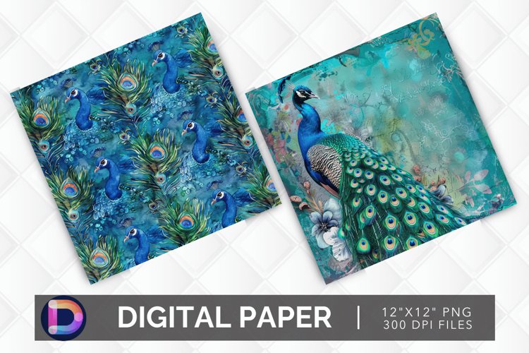 Peacock Beauty Digital Paper