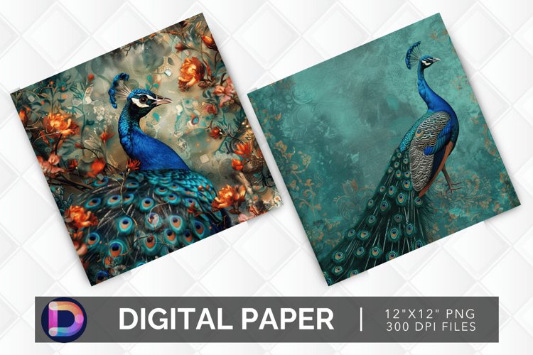 Peacock Beauty Digital Paper