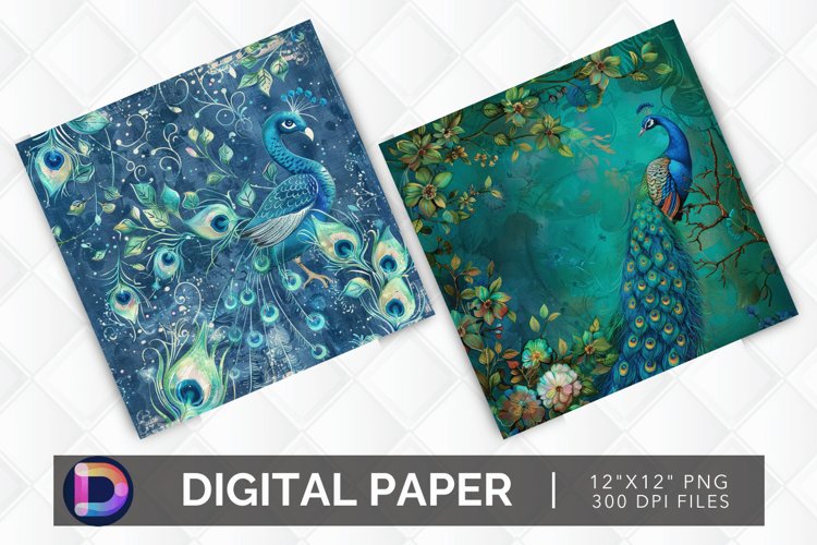 Peacock Beauty Digital Paper