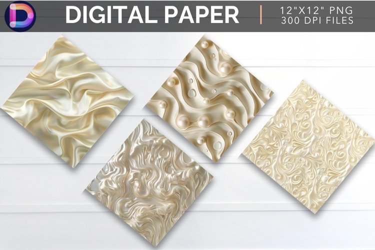 Pearlescent Ivory Digital Paper