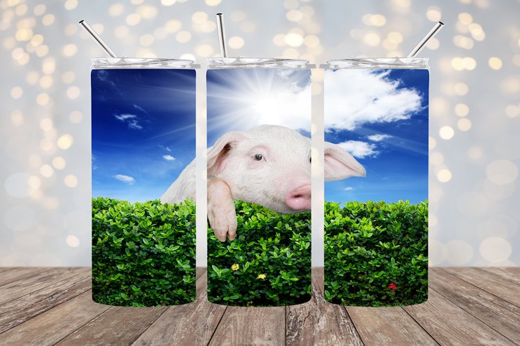 Peeking Pig- 20oz Sublimation - PhotoShop Design