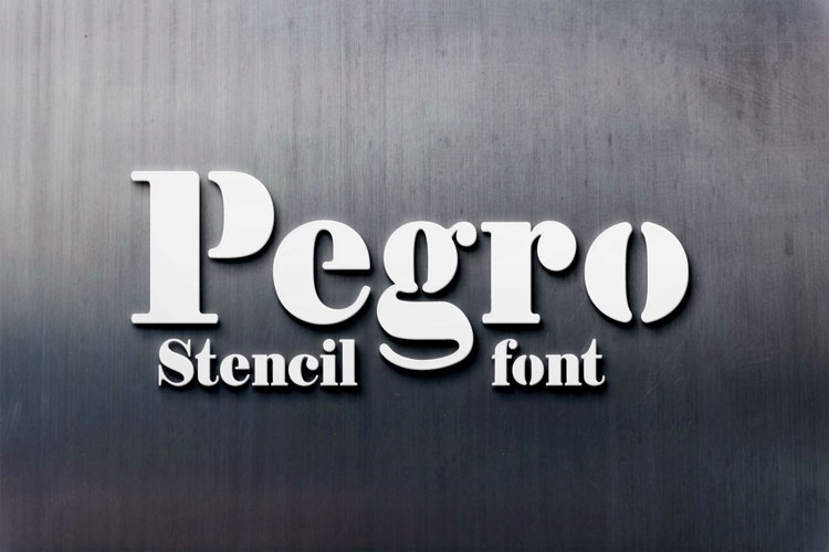 Pegro Stencil Font (720515) | Serif | Font Bundles