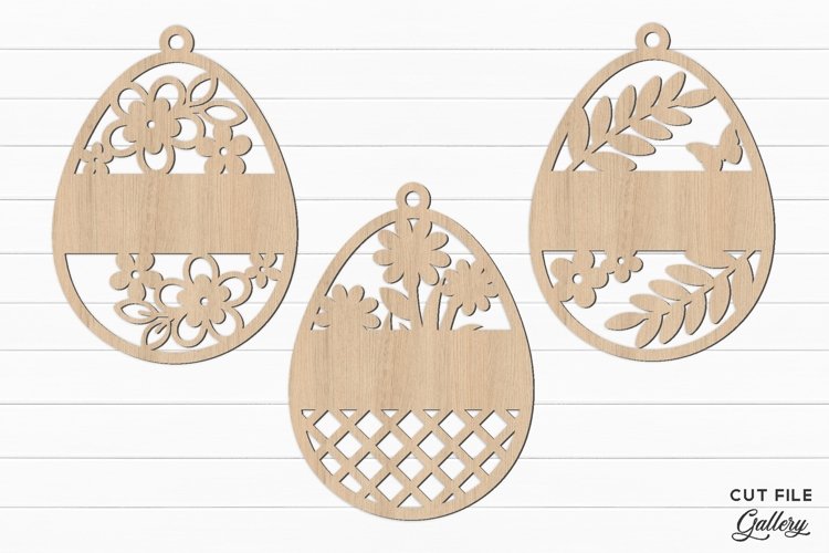 Easter eggs personalized tags SVG file for cutting machines