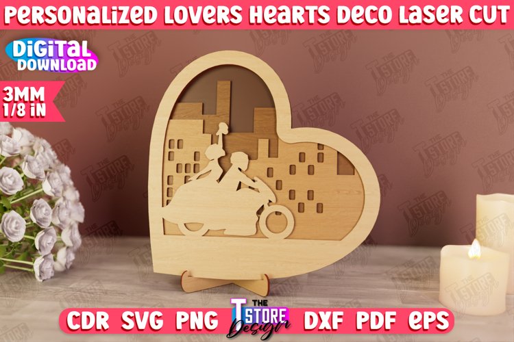Personalized Lovers Heart | Romantic Gift | (4984554)
