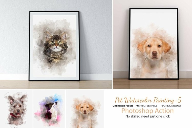 Easy Pet Watercolor Painting Effect