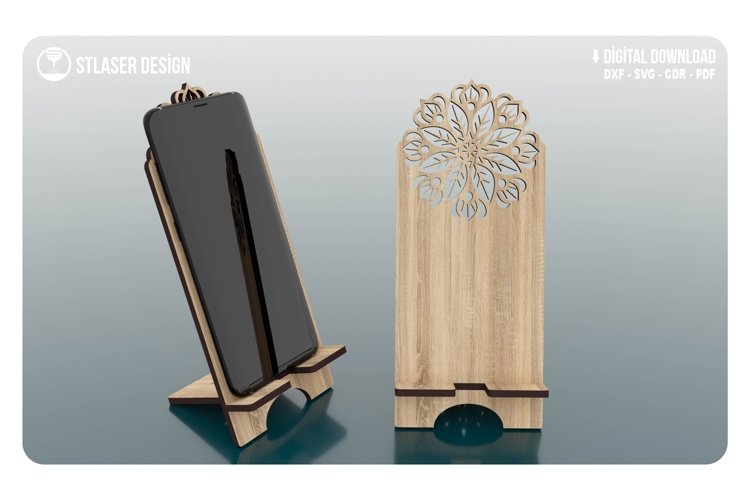 Laser Cut Phone Stand, Phone Holder, Glowforge Files