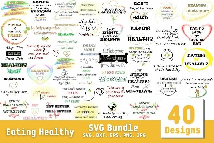 Eating Healthy SVG Bundle