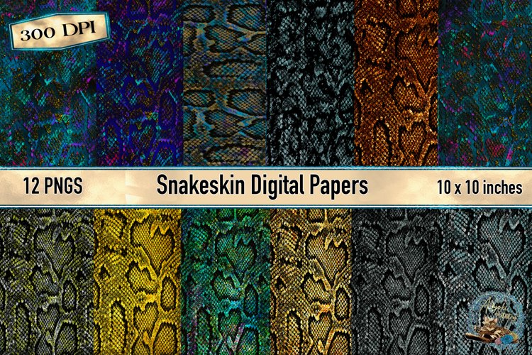 Vibrant Snakeskin Textures - Digital Paper Pack