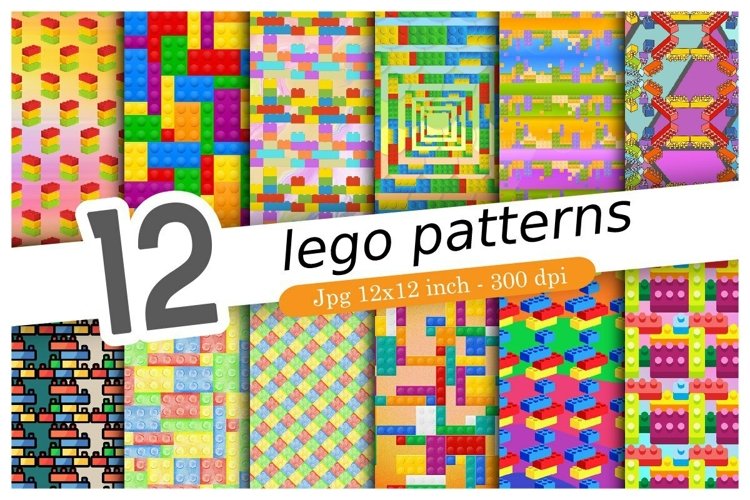 Lego Patterns (2070288) | Patterns | Design Bundles
