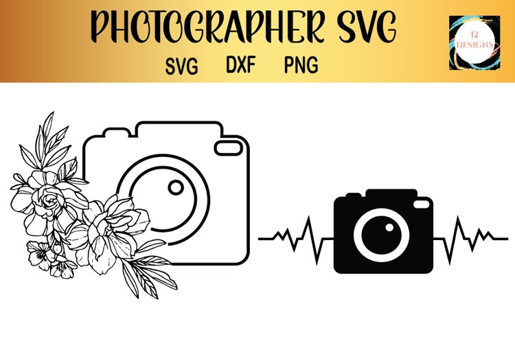 Photography career/floral camera svg