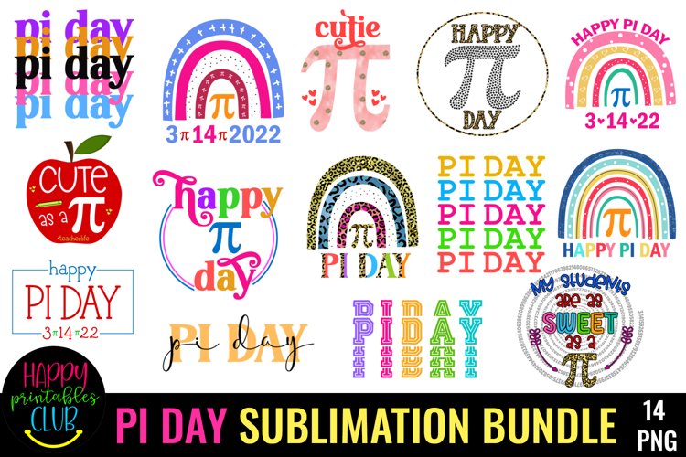 Pi Day Sublimation Bundle I Happy Pi Day Sublimation Bundle