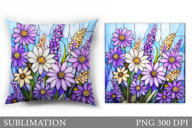Flowers Pillow Sublimation. Floral Pillow (5195765)