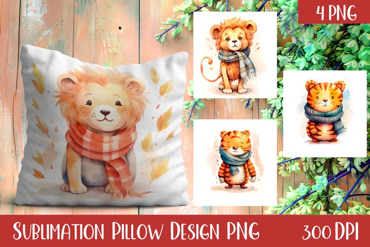 Cute leon autumn Sublimation | Pillow Sublimation