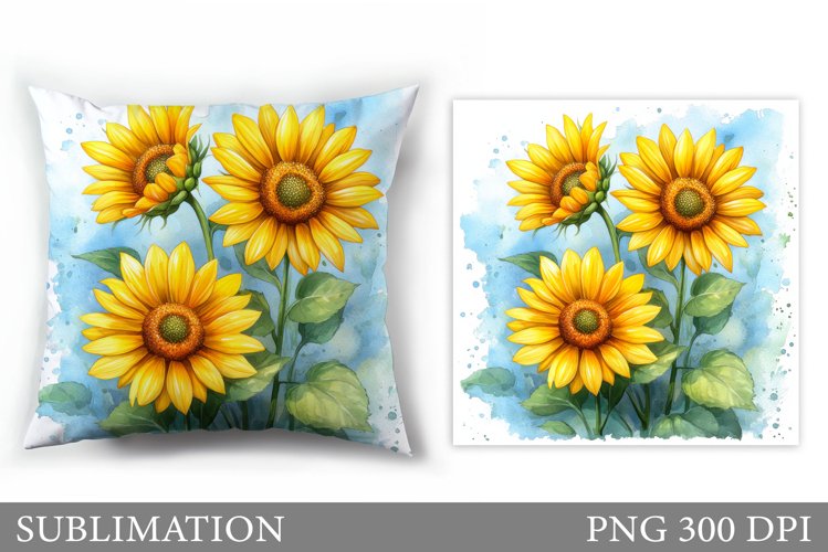 Sunflowers Sublimation. Sunflowers Pillow (5123705)