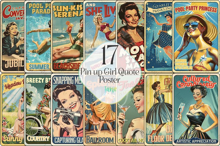 Funny Pin-up Quote Poster Bundle