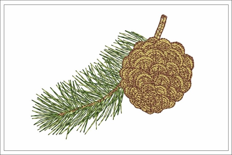 Pine Branch Embroidery File (2480100)