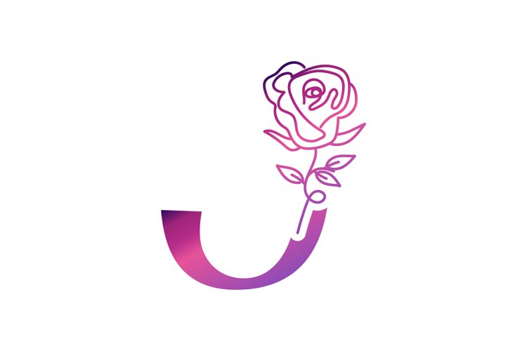 J letter mark logos with gradient