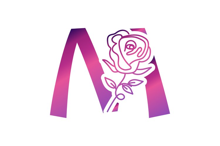 M letter mark logos with gradient