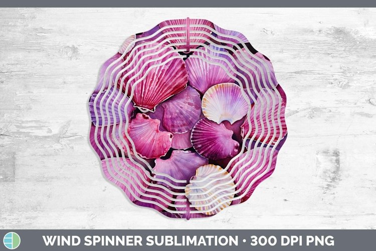 Pink Seashell Wind Spinner Sublimation Spinner Designs