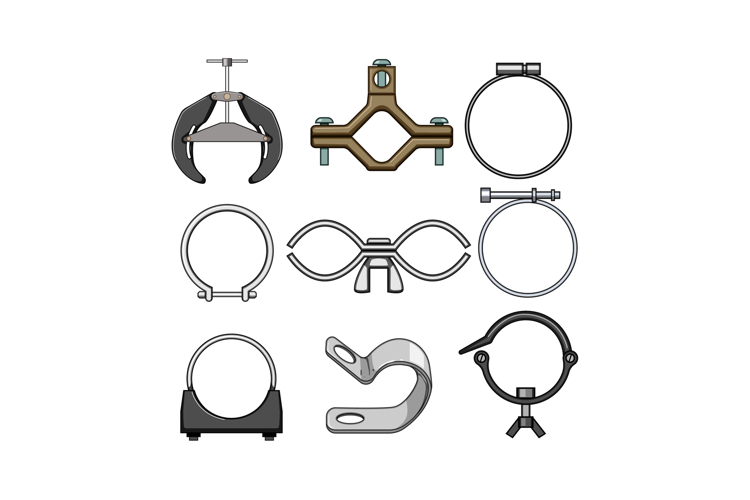 pipe clamp set cartoon (6567769)