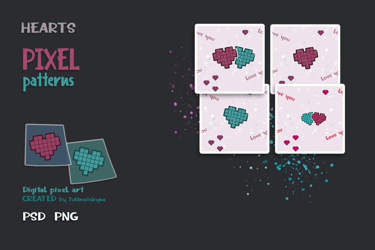 PIXEL PATTERN. HEART