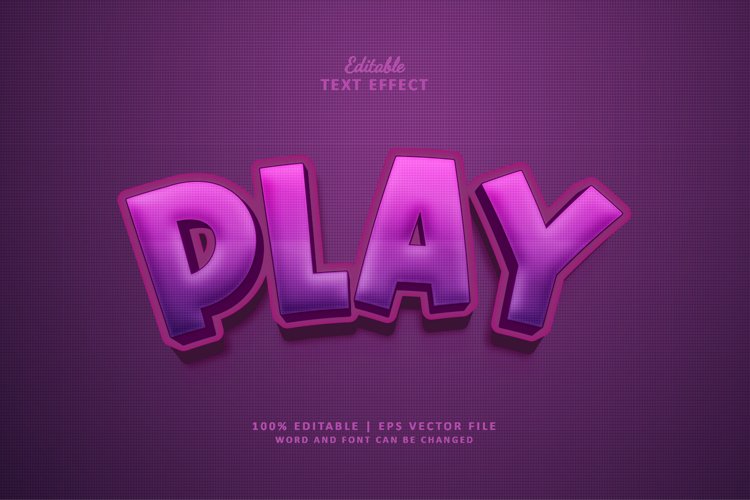 Play Editable Text Effect Style 3d