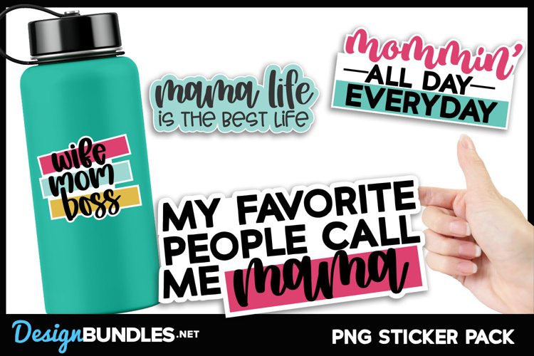 Mom Printable PNG Sticker Bundle
