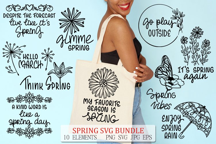 Spring SVG Bundle | Inspirational Quotes | Positive vibes