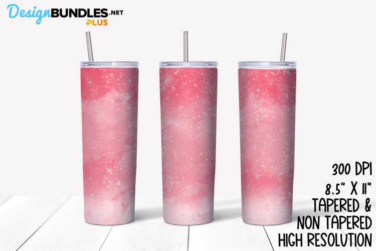 Pink Speckled Watercolor Sublimation Tumbler