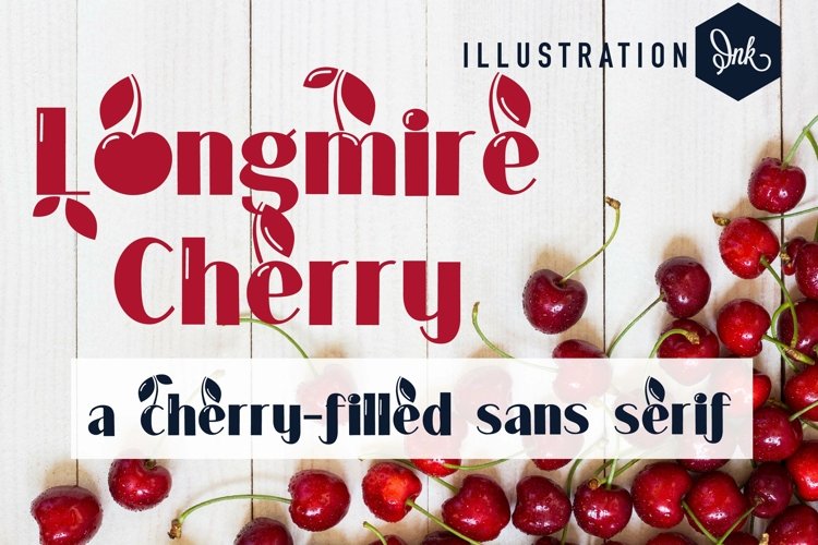 Hand-crafted, sans serif cherry font